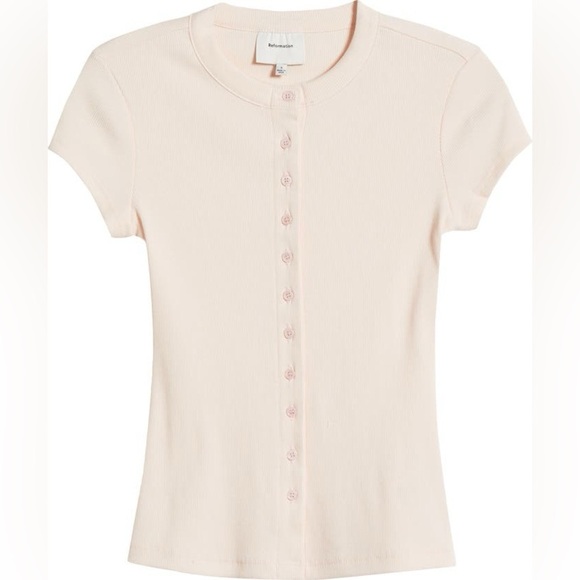 Reformation | Tops | Reformation Light Pink Button Down Shirt | Poshmark